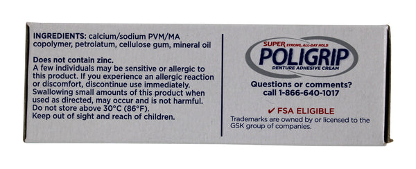 Polident Super Poligrip Denture Adhesive Cream, 0.75 oz Travel Size ...